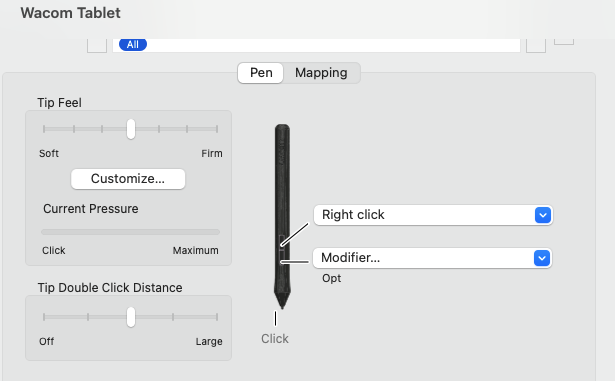 [SOLVED] Short cut mapping to tablet pen buttons | Rebell